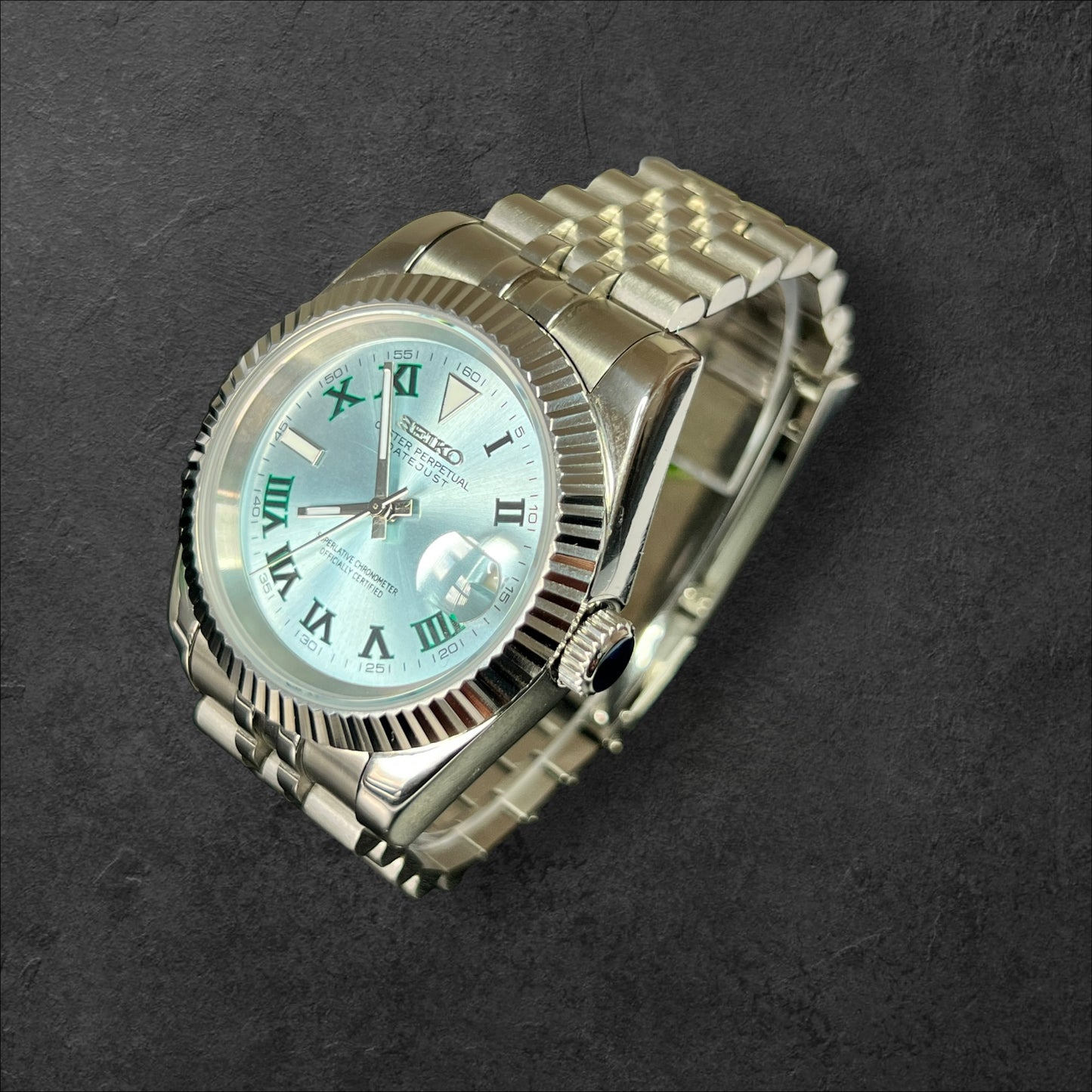 Seiko Custom Grand Seiko Dial Watch | Buy Seiko Ocean Wave Dial ...