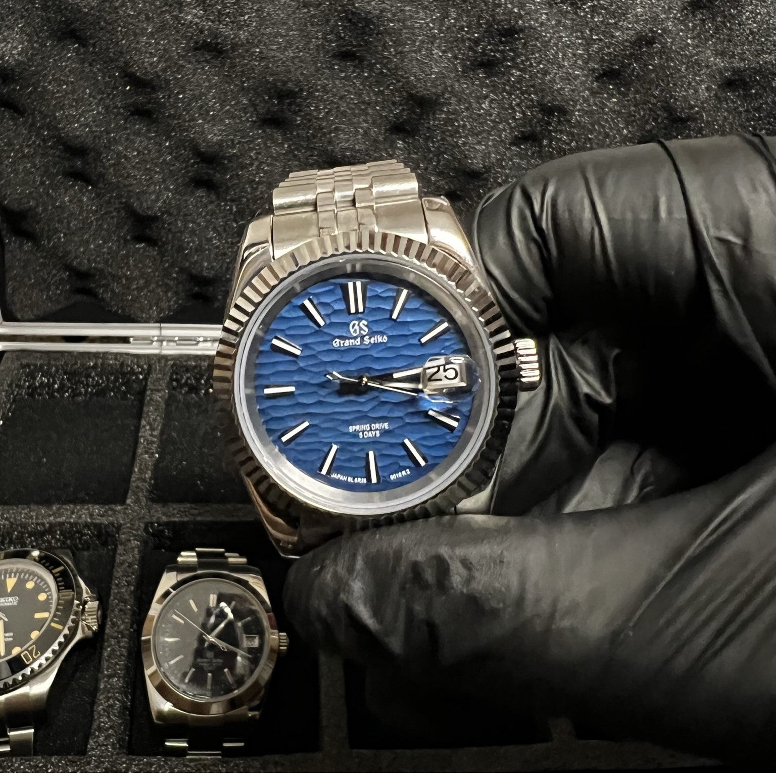 Seiko Custom Grand Seiko Dial Watch | Buy Seiko Ocean Wave Dial ...